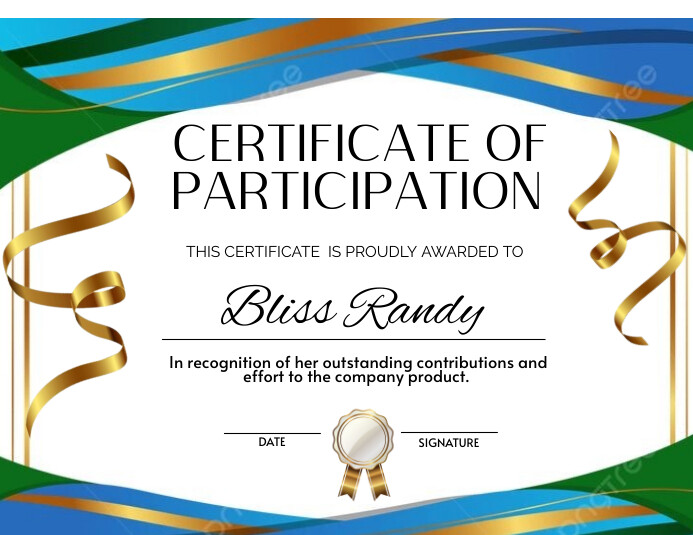 Certificate of Participation White flyer Template | PosterMyWall