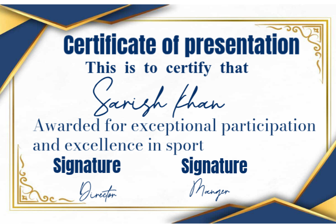 Certificate of presentation Template | PosterMyWall