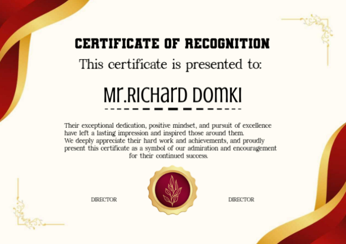 Certificate of recognition Template | PosterMyWall