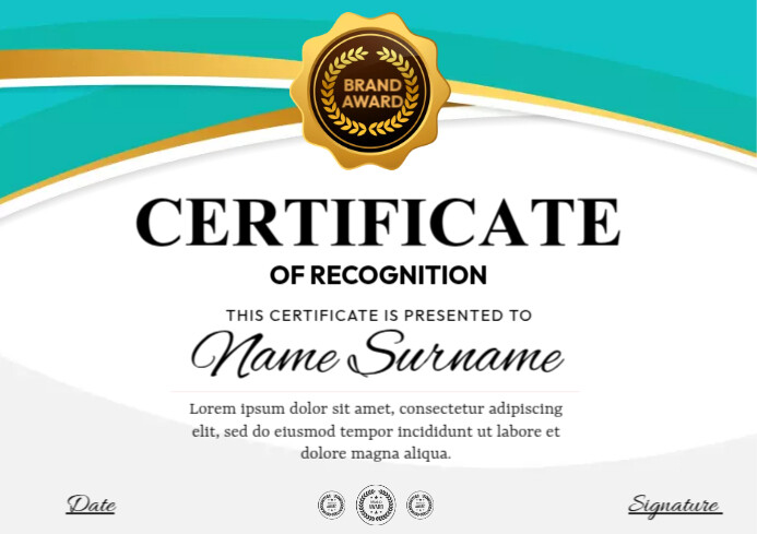 Certificate of Recognition Template | PosterMyWall