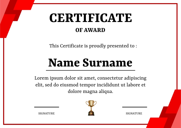 CERTIFICATE OF TEMPLATE | PosterMyWall