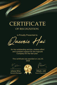 CERTIFICATE PORTRAIT Template | PosterMyWall