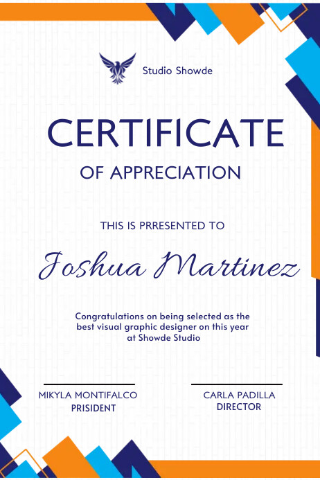CERTIFICATE PORTRAIT Template | PosterMyWall