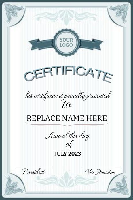 Certificate poster Template | PosterMyWall