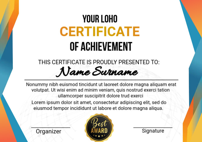 certificate template | PosterMyWall
