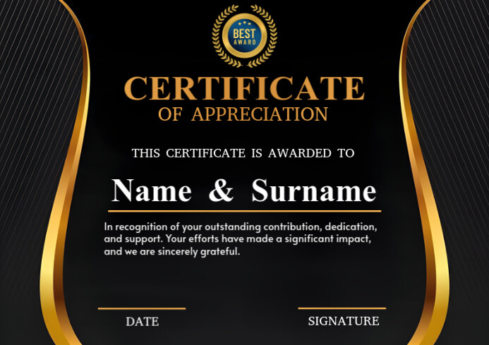 Certificate template | PosterMyWall