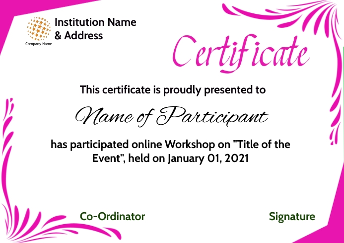 Certificate_4 Template | PosterMyWall