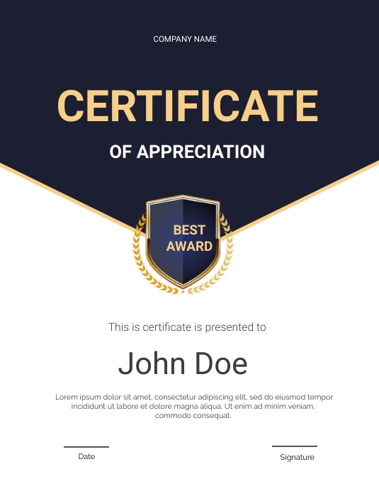 Certificates Template | PosterMyWall