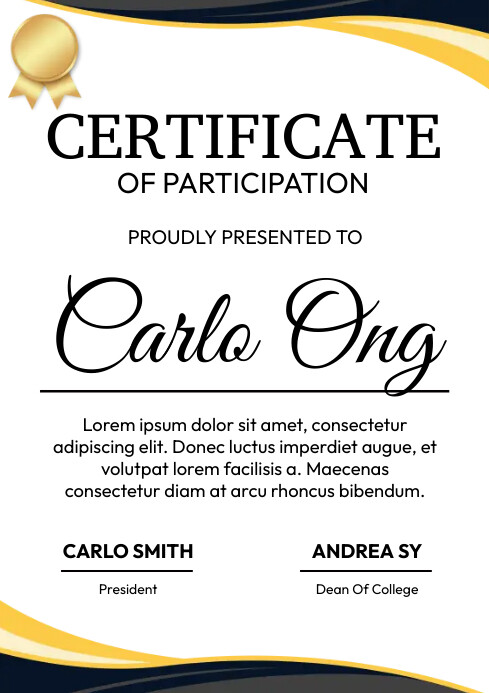 Certification of Participation Template | PosterMyWall