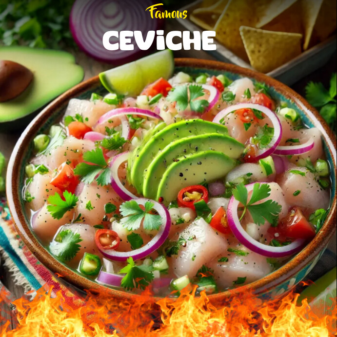 Ceviche Instagram Ad Shrimp Ceviche Poster Ad Template | PosterMyWall