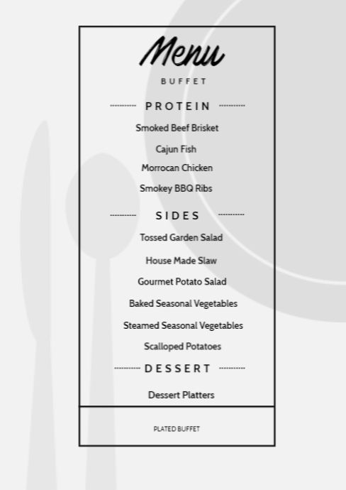 Copy of Bulldogs Ball Menu | PosterMyWall