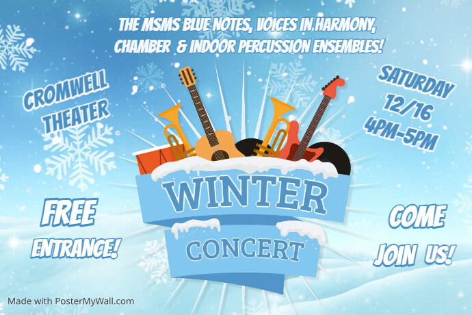 Minimalist Winter Concert Poster | PosterMyWall