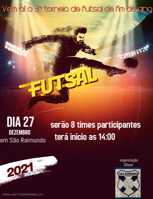 Cópia de Soccer Futsal Football Tournament Flyer Poster Template ...