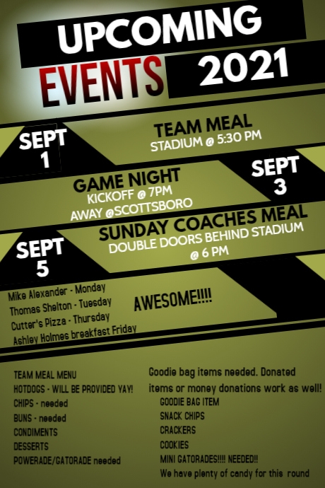 Copy of Upcoming Events Poster Template | PosterMyWall