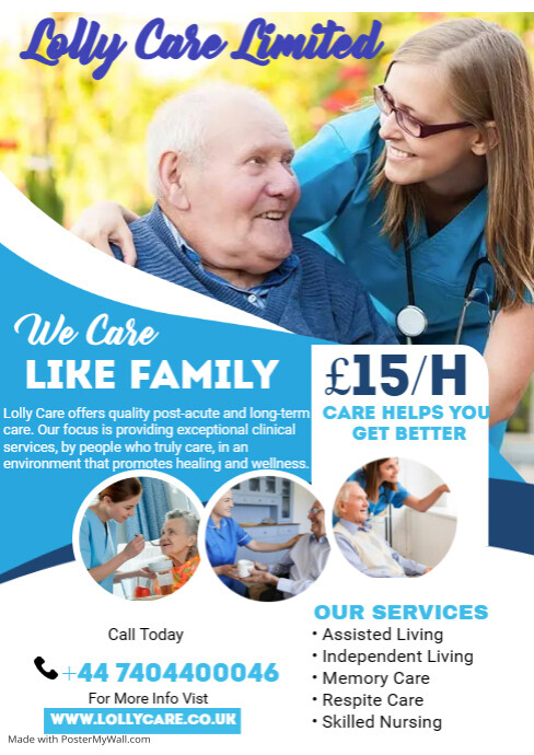 senior care assisted living flyer design | PosterMyWall