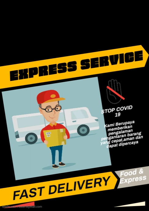 Salinan FAST DELIVERY POSTER | PosterMyWall