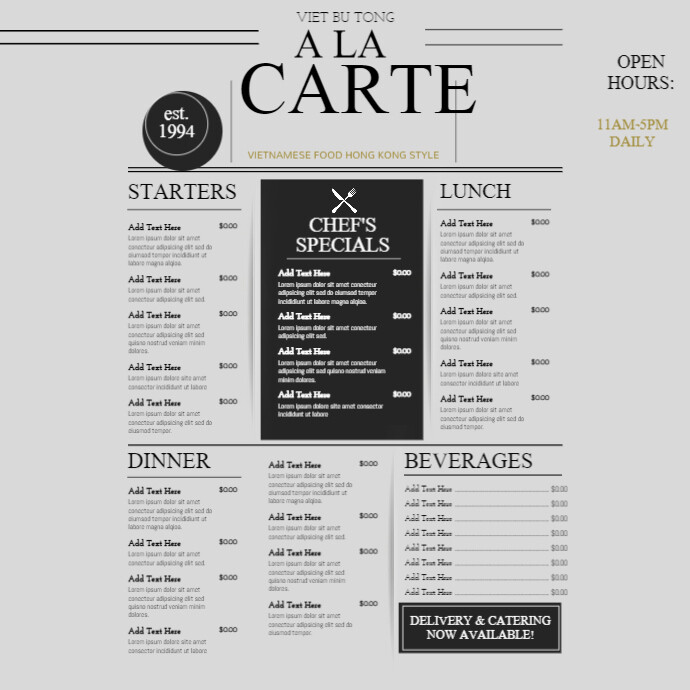 Copy of Menu | PosterMyWall