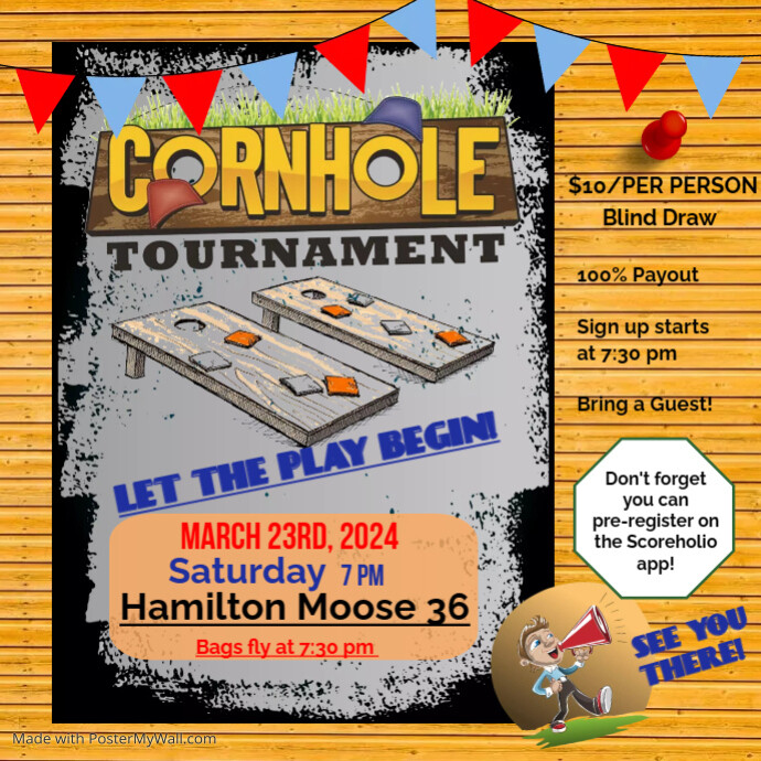 CORNHOLE TOURNAMENT | PosterMyWall