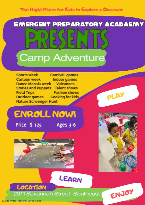 Copy of preschool enrollment advertisement (1) | PosterMyWall