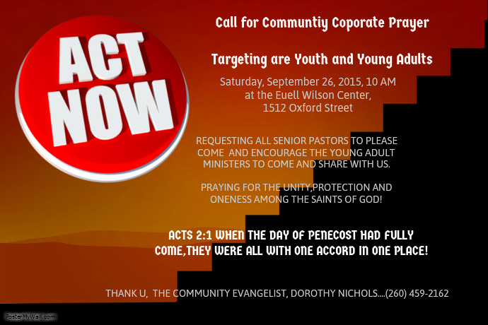 Community Coporate Prayer | PosterMyWall