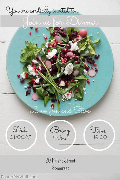 Dinner invite | PosterMyWall