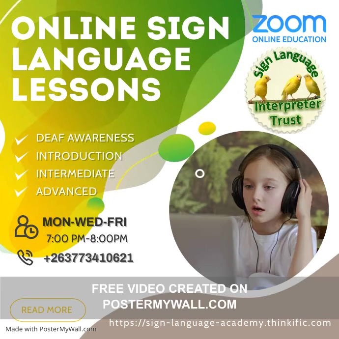 Copy of Online Sign Language Classes | PosterMyWall
