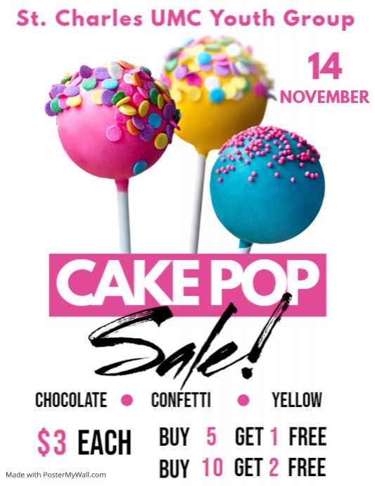 Copy of Copy of Cake Pop Sale Poster | PosterMyWall