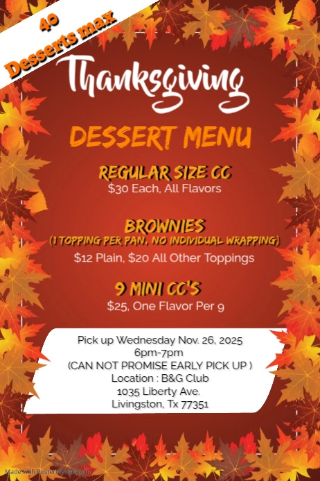 Thanksgiving menu Banner 4 X6 | PosterMyWall