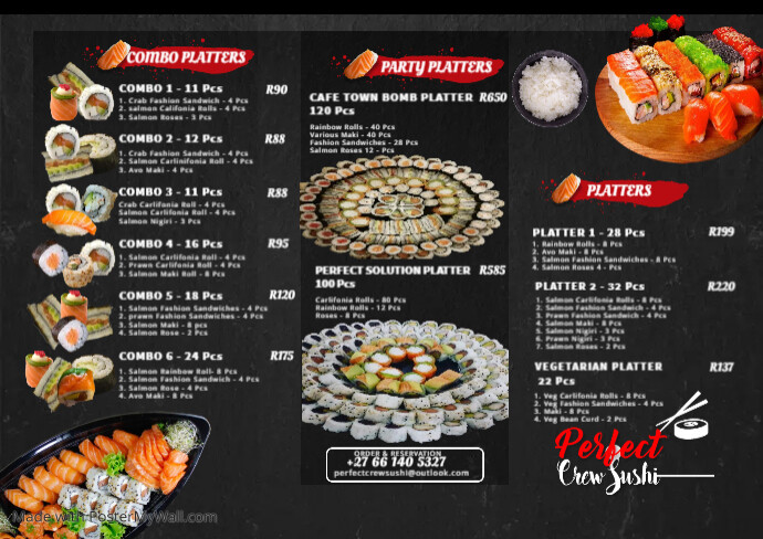 Japanese Fast Food Menu Ads | PosterMyWall