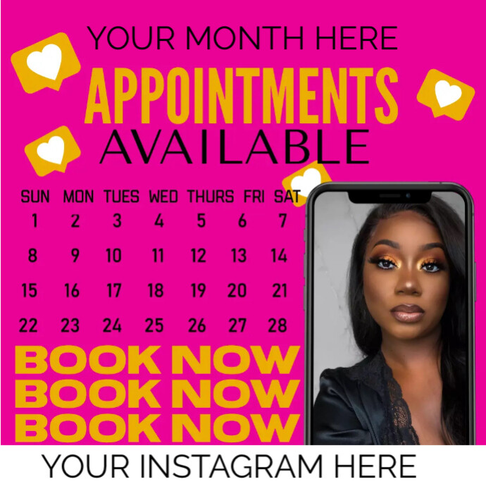 Book Now | Appointments Available | PosterMyWall
