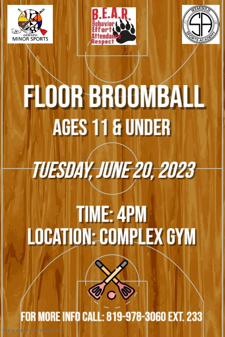 Minor Local Floor Broomball 2023 | PosterMyWall