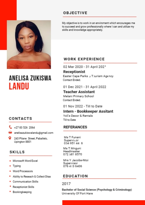 Copy of Resume/CV Template (1) | PosterMyWall