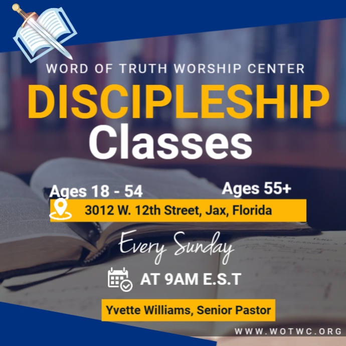 Discipleship classes poster | PosterMyWall