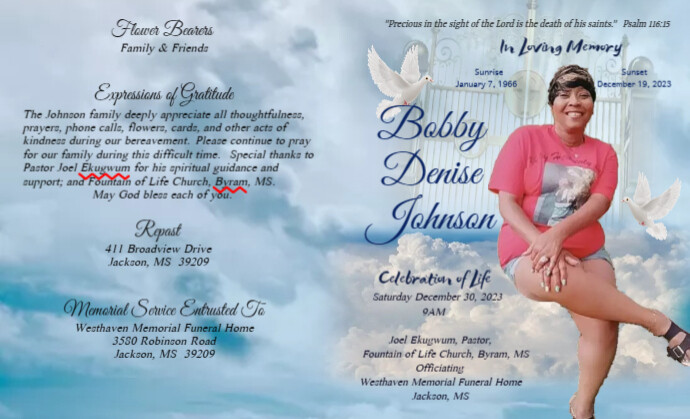 Funeral Announcement (1) | PosterMyWall