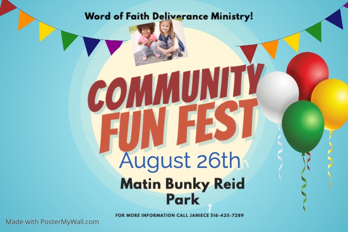 WOF Community Festival Family Event Invitation Poster Template ...