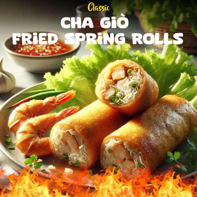 Copy of Cha gio Fried Spring Rolls Vietnamese Restaur | PosterMyWall