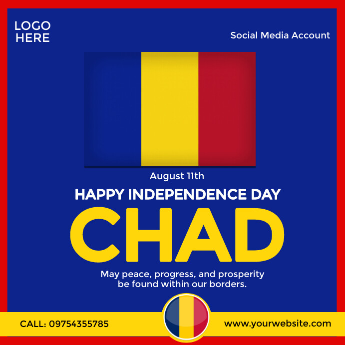 Copy of Chad Independence Day | PosterMyWall