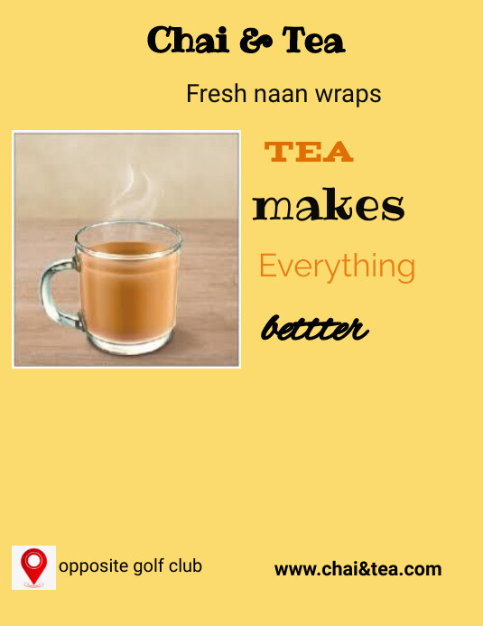 Plantilla de Chai and tea | PosterMyWall