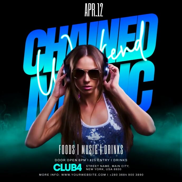 Plantilla de Chained Music Party | PosterMyWall