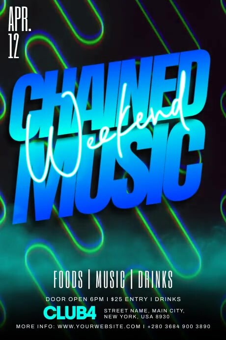 Chained Party Template | PosterMyWall