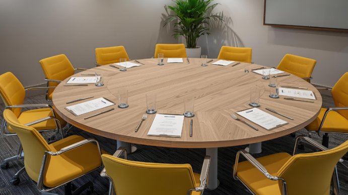 Chairs round table youtube thumbnail Template | PosterMyWall