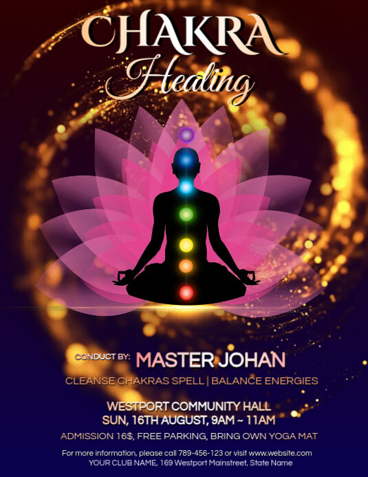 Copy of Chakra healing / training flyer design (1) | PosterMyWall