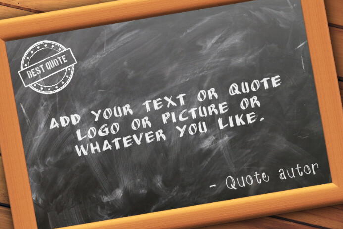 chalkboard or blackboard quote back to school landscape flyer template ...