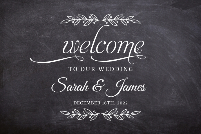 Copy of Chalkboard Wedding Welcome Sign | PosterMyWall