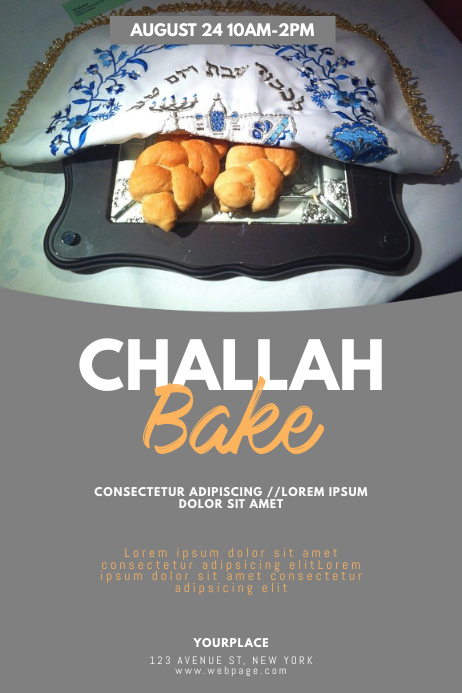 Challah Bake Flyer Design Template | PosterMyWall