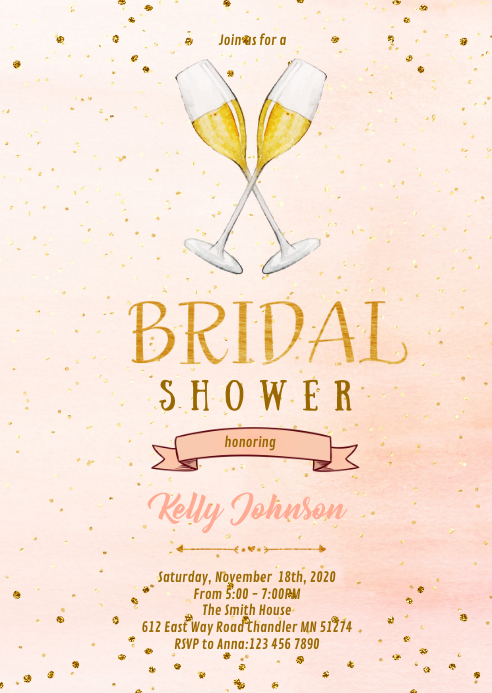 Champagne anivesary invitation Template | PosterMyWall