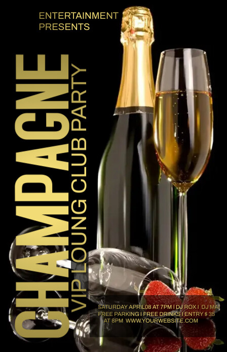 Champagne Template | PosterMyWall