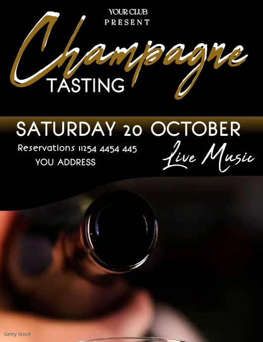 CHAMPAGNE Template | PosterMyWall
