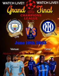 Uefa champions League final 2023 flyer templa Templat | PosterMyWall