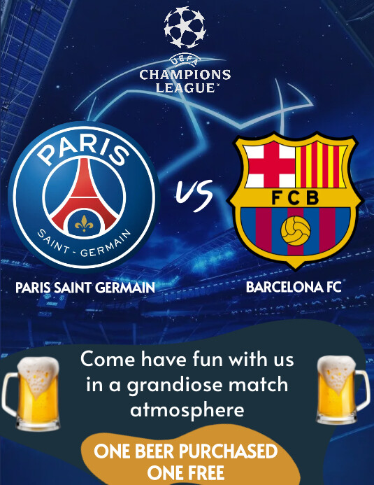Champions league flyer template | PosterMyWall